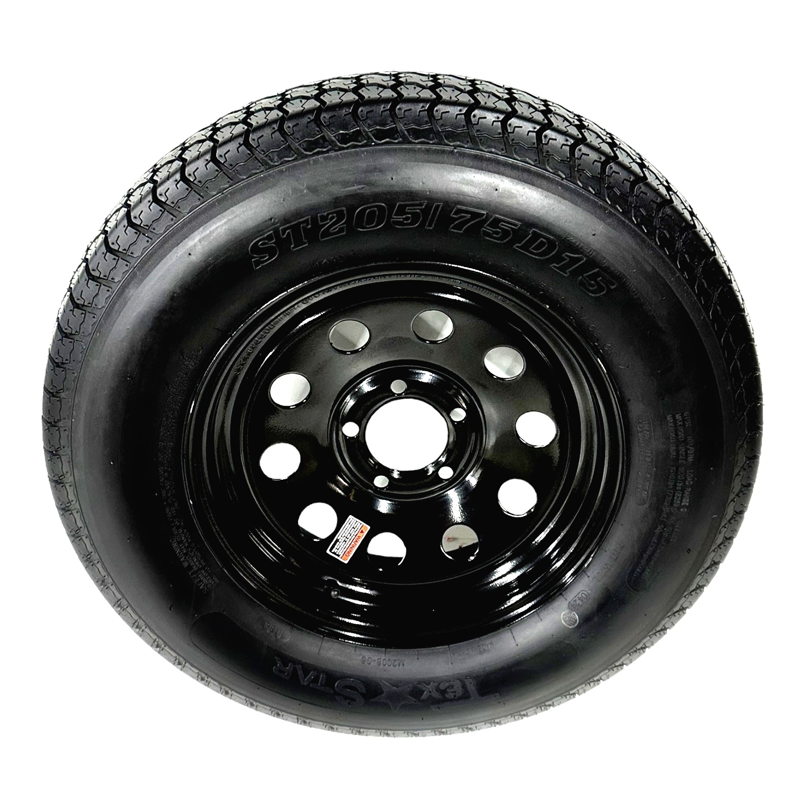 Tex Star ST205/75D15 LRC 5 Lug with 5x5" Black Wheel Modular Rim ...